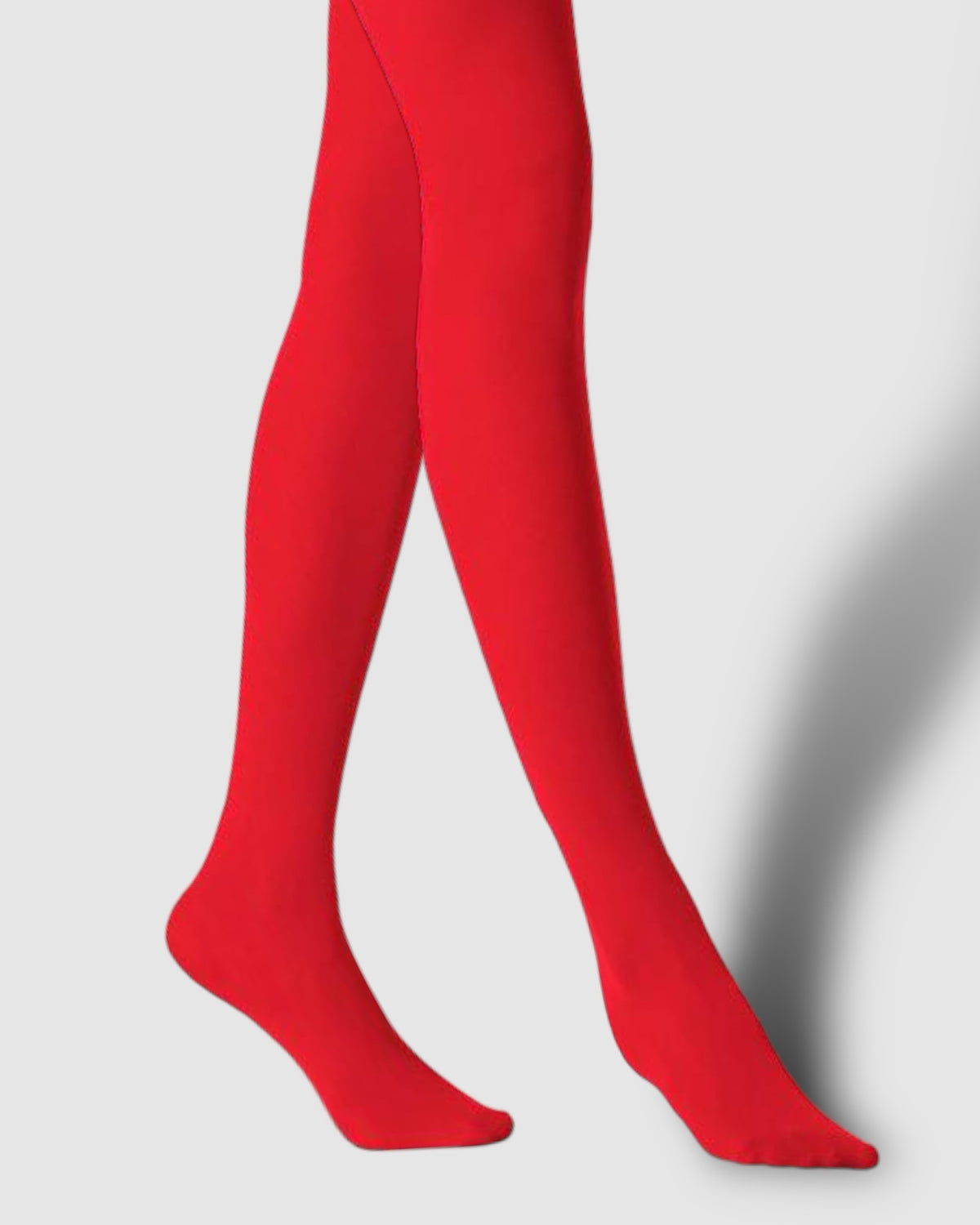 Cherry Red Luxe Opaque Tights | High Heel Jungle