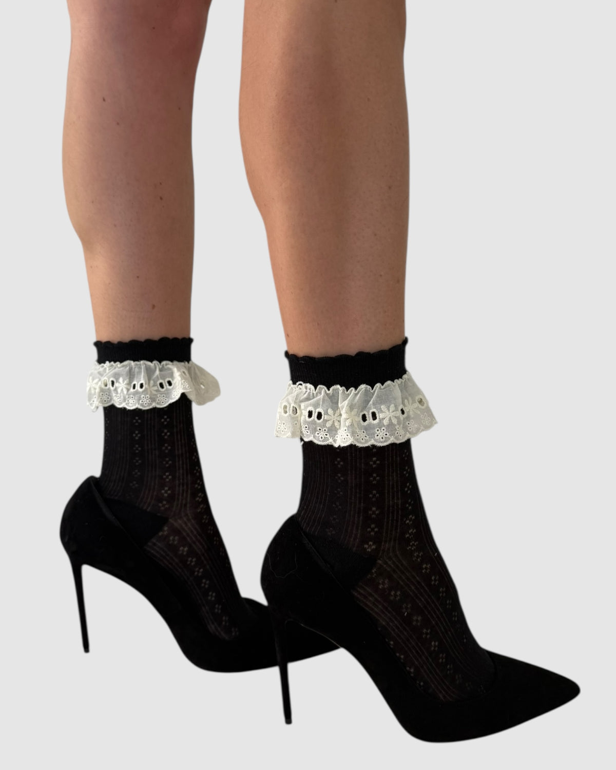 Bobby Lace Frill Trim Cotton Bobby Socks | High Heel Jungle