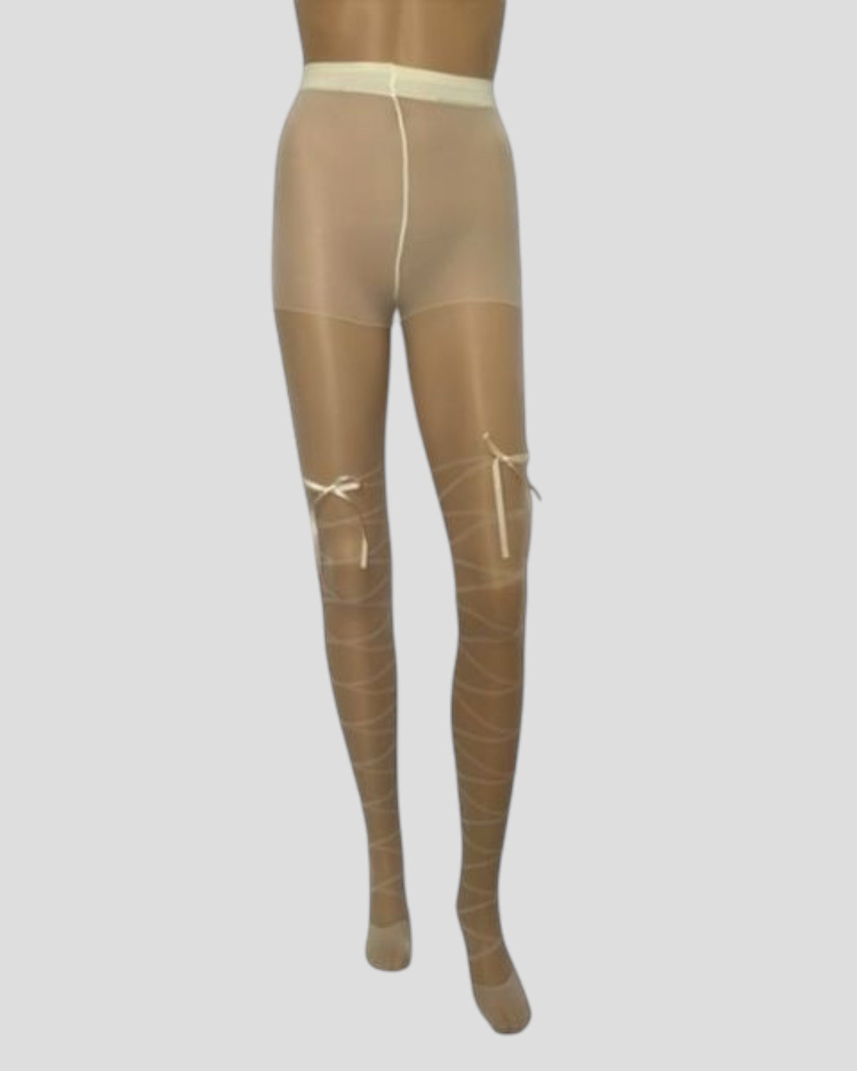 Satin Bow Lace Up Tights | High Heel Jungle